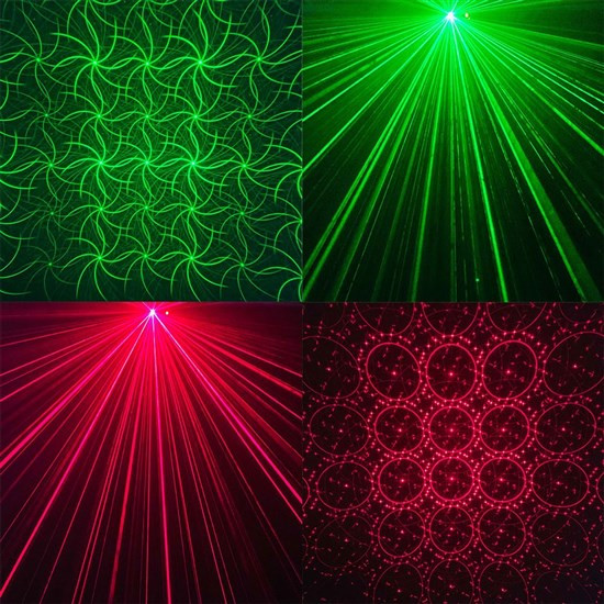 CR Laser Mini RGB Laser RGB 8 Patterns Multi Color Laser Light - Music ...