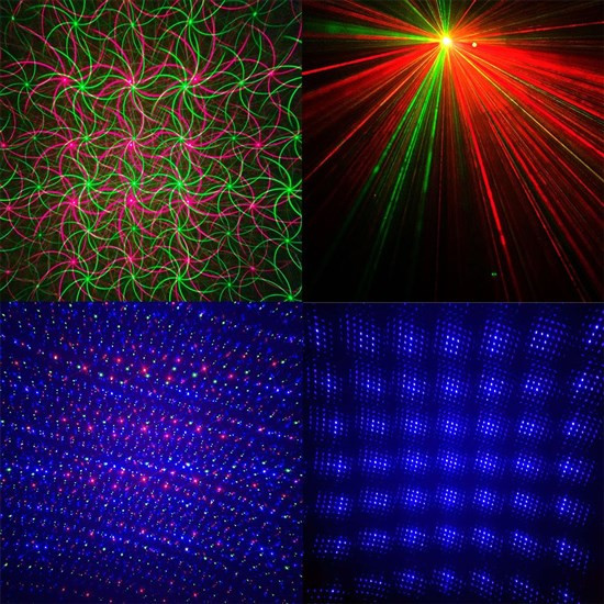CR Laser Mini RGB Laser RGB 8 Patterns Multi Color Laser Light - Music ...