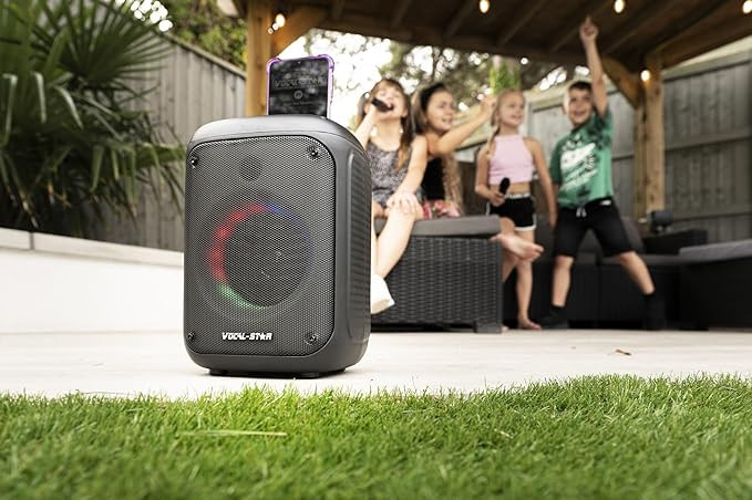 Vocal-Star VS-275BT Portable Speaker with LED Ring Light & 2 Mics ...