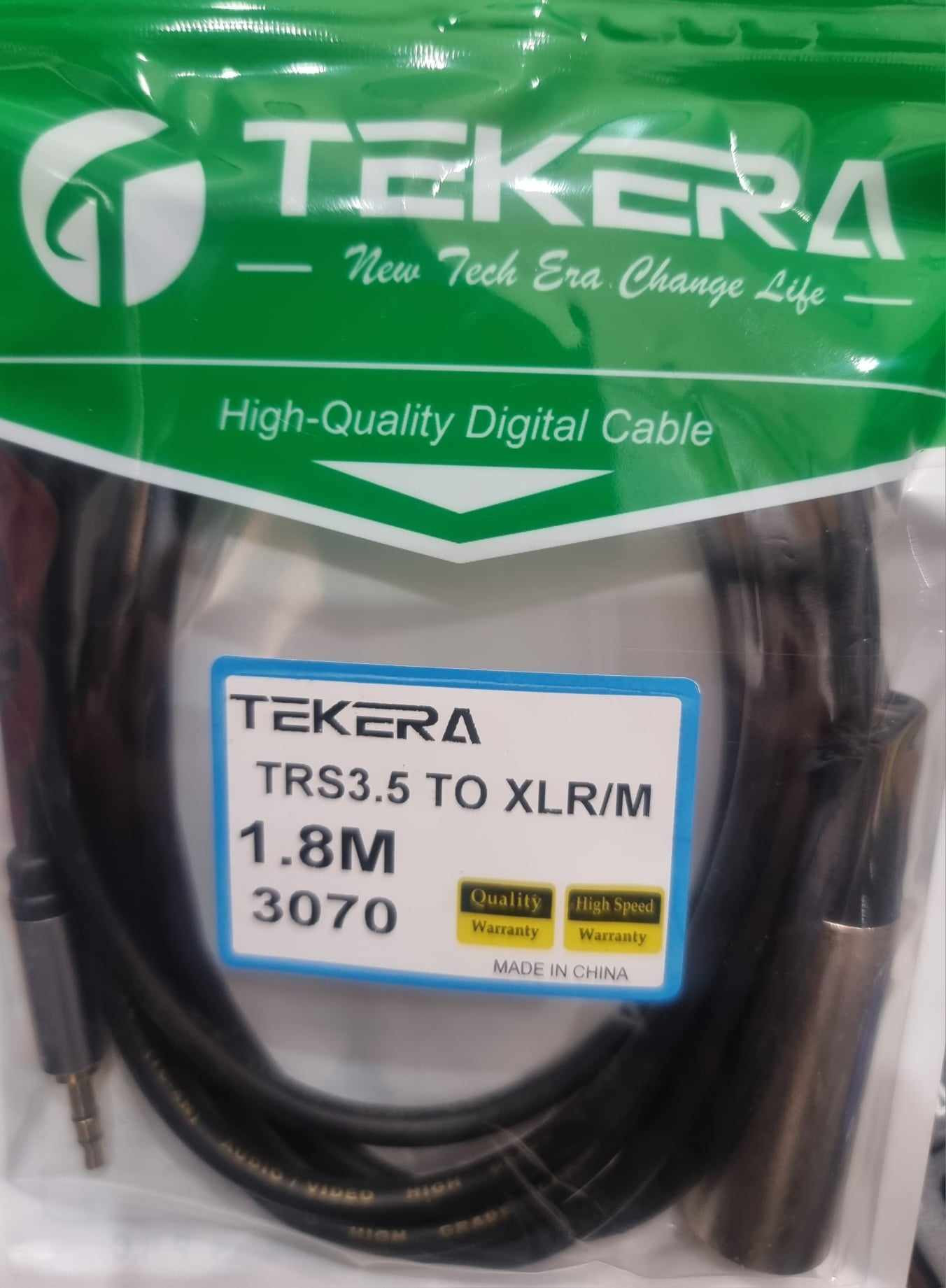 Tekera TRS 3.5 to XLR/M 1.8 metre - Music On Stage