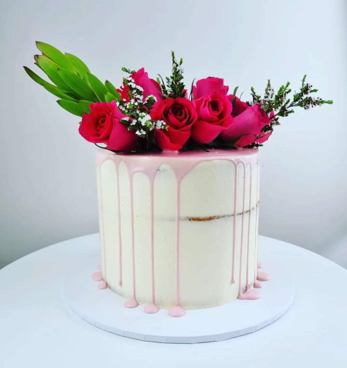 Floral Drip Cake