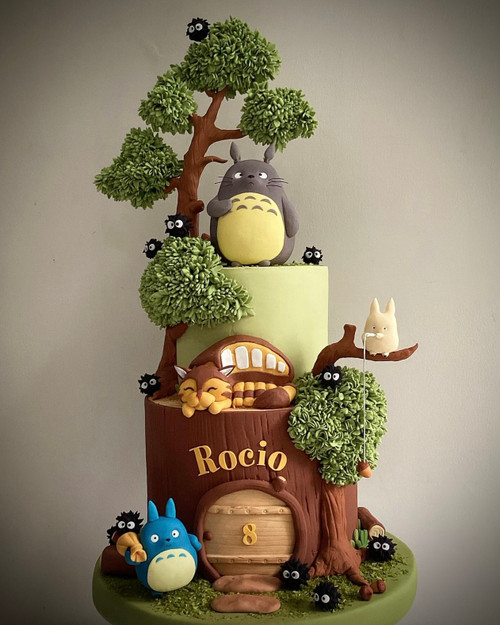 Customised Special Neighbour Totoro Ghibli Two-tier Toystory Cake