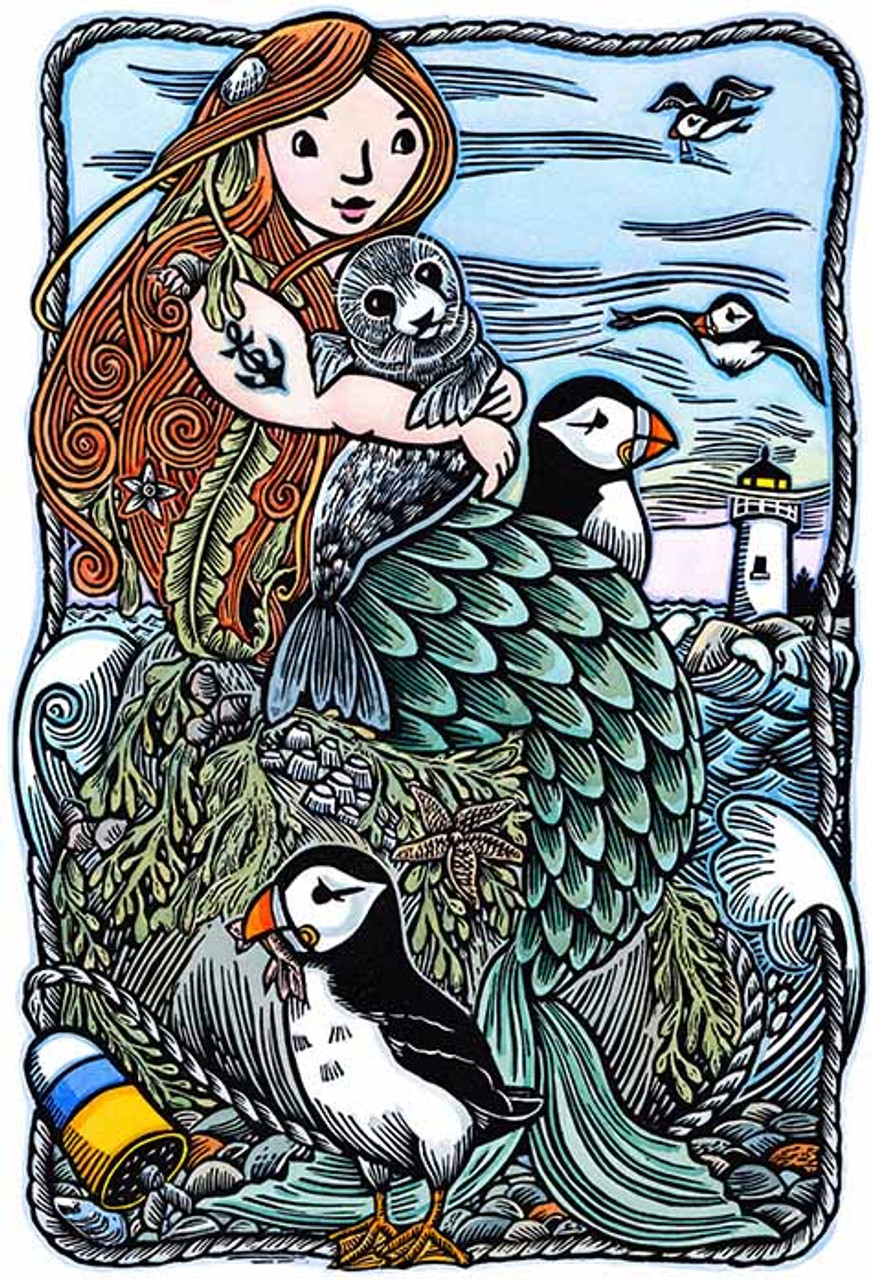 Maine Mermaid Card