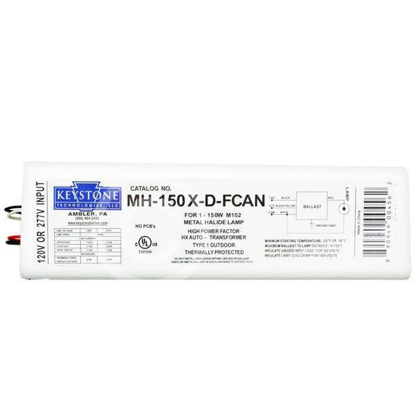 Keystone MH-150X-D-FCAN | 150W M102 F-CAN Halide Ballast