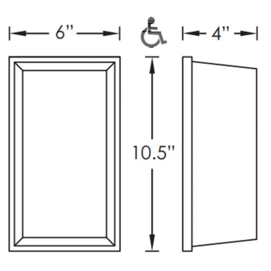 Incon LENS-3186 | Replacement Frost Rectangle Lens