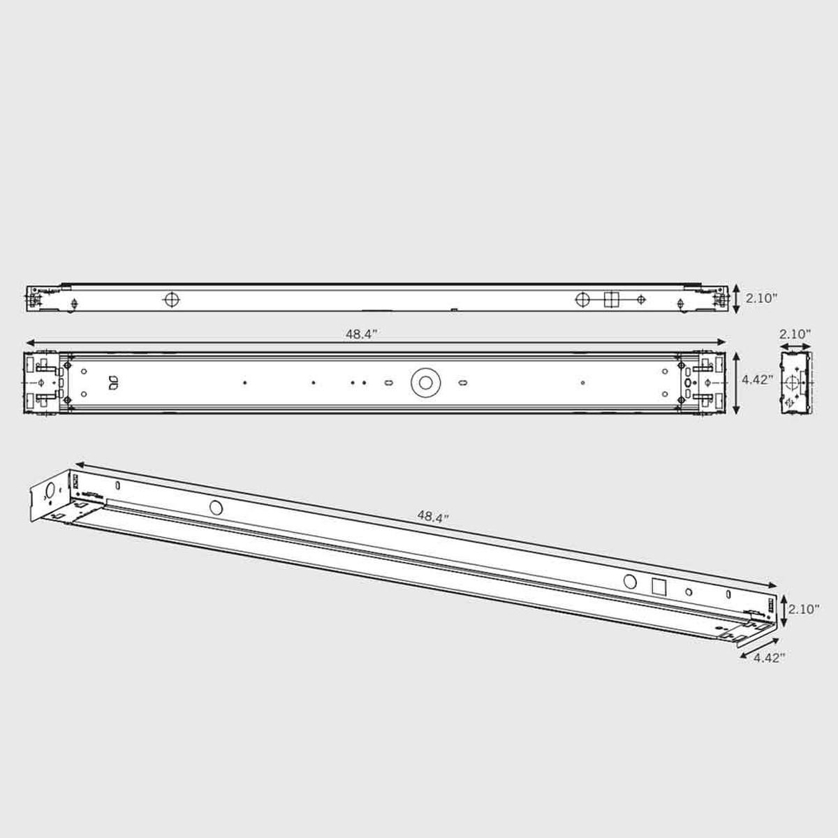 Keystone KT-DDSLEDT8-4-2L | 4ft 2-Lamp LED Basic Strip Light