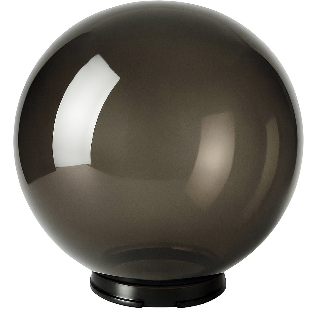 12" Smoke Acrylic Light Globe Twist Lock Base Replacement