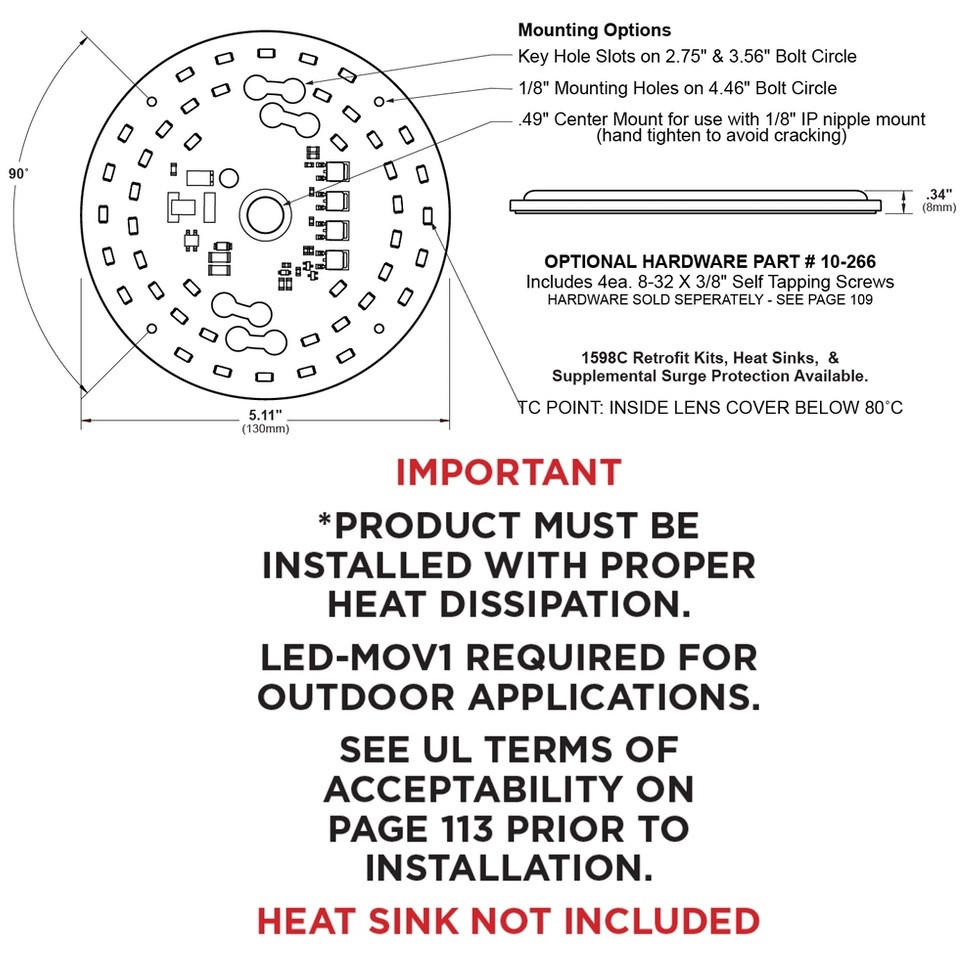 EOS LED Light Engine L18-AC120R-W 3000K - Light Bulb Surplus
