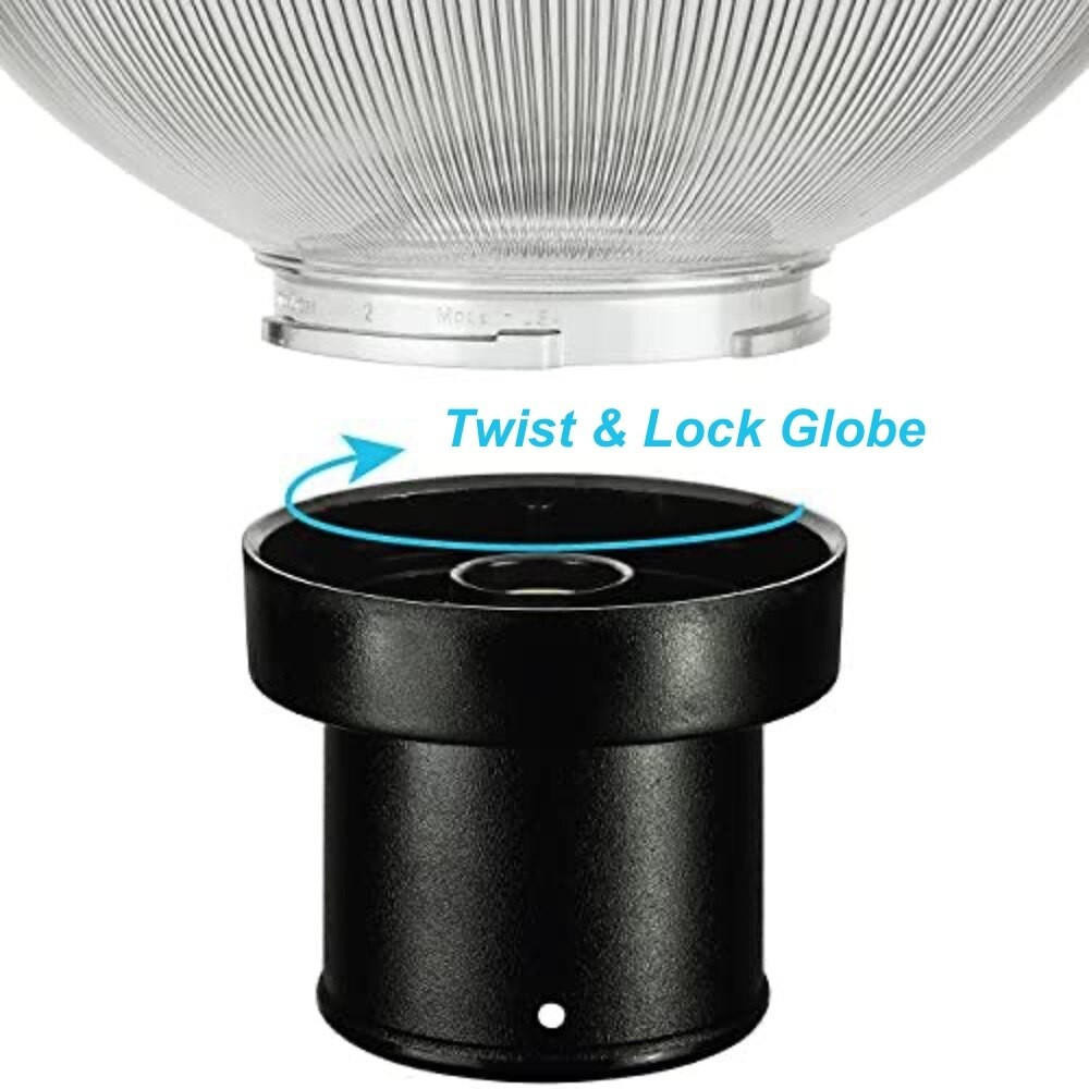 LBS Lighting | 12" Clear Acrylic Light Globe Twist Lock