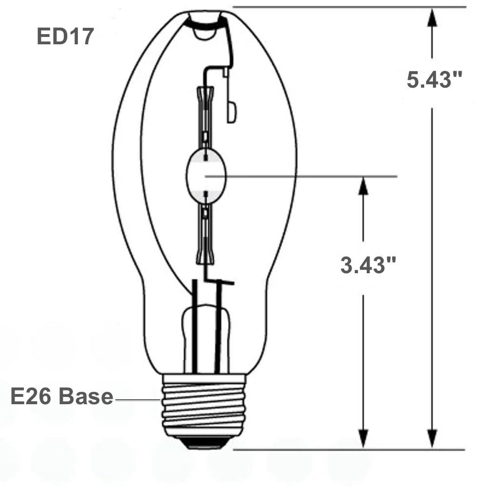 Plusrite 35W LU35/MED | 35W High Pressure Sodium S76 Light Bulb