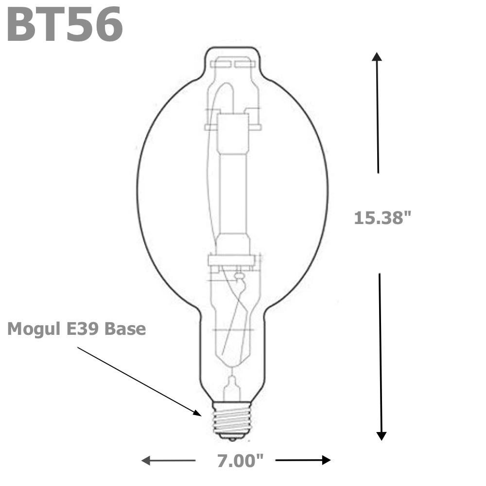 Plusrite 1030 MH1500/HBU/MOG | 1500W M48/E Metal Halide Bulb