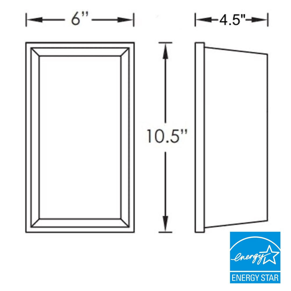Simple Rectangular Outdoor Integrated LED Wall Light