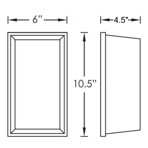 Basic Rectangle Outdoor Acrylic Wall Light with Medium Socket