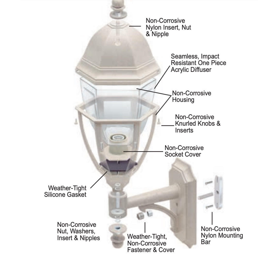 Wave Lighting S21S | Wall Coach Lantern - Oceanside Approved