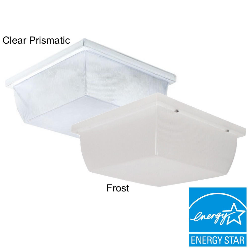 10" Square Outdoor LED Ceiling Light Fixture