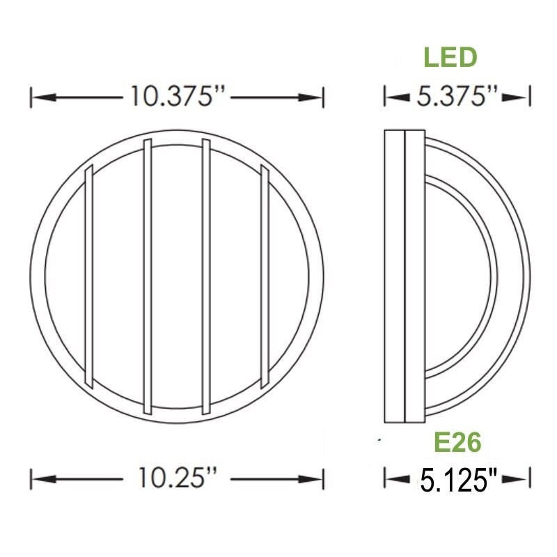 Incon Lighting | Plastic Outdoor LED Bulkhead Nautical Light