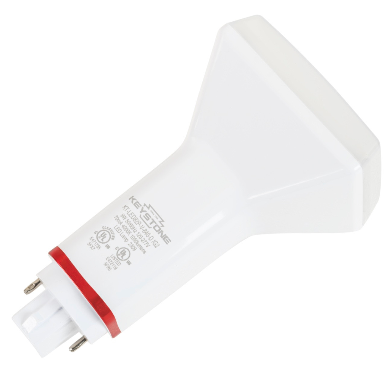 Keystone KT-LED82P-V-840-D /G2 | 8W LED CFL 2 Pin Lamp - 4000K