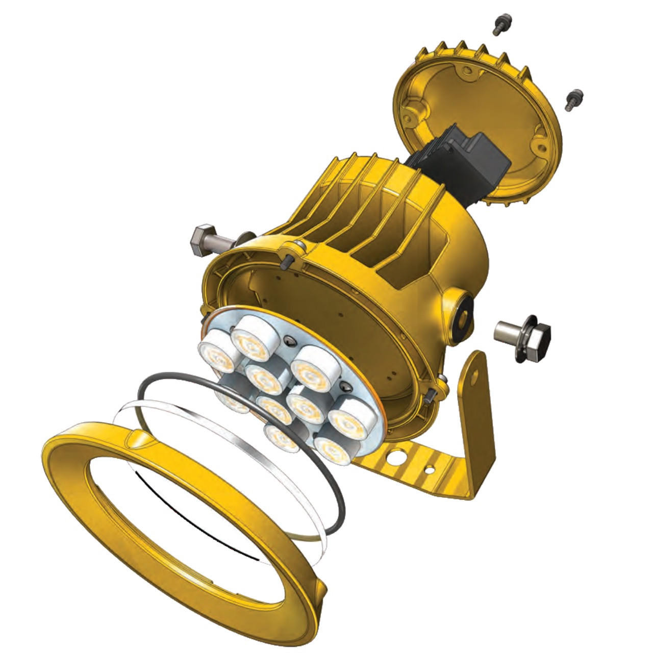 Yellow Warehouse Loading Dock Door LED Light Head DLL320-23W
