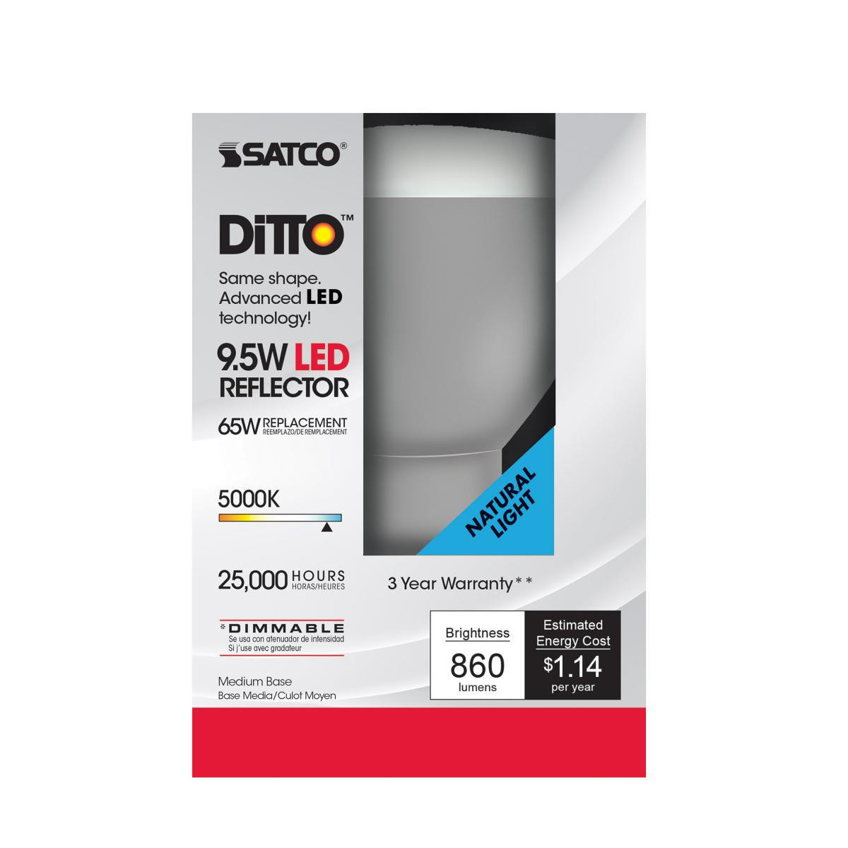 Satco S9623 | 9.5W LED BR30 Light Bulb | 5000K CCT