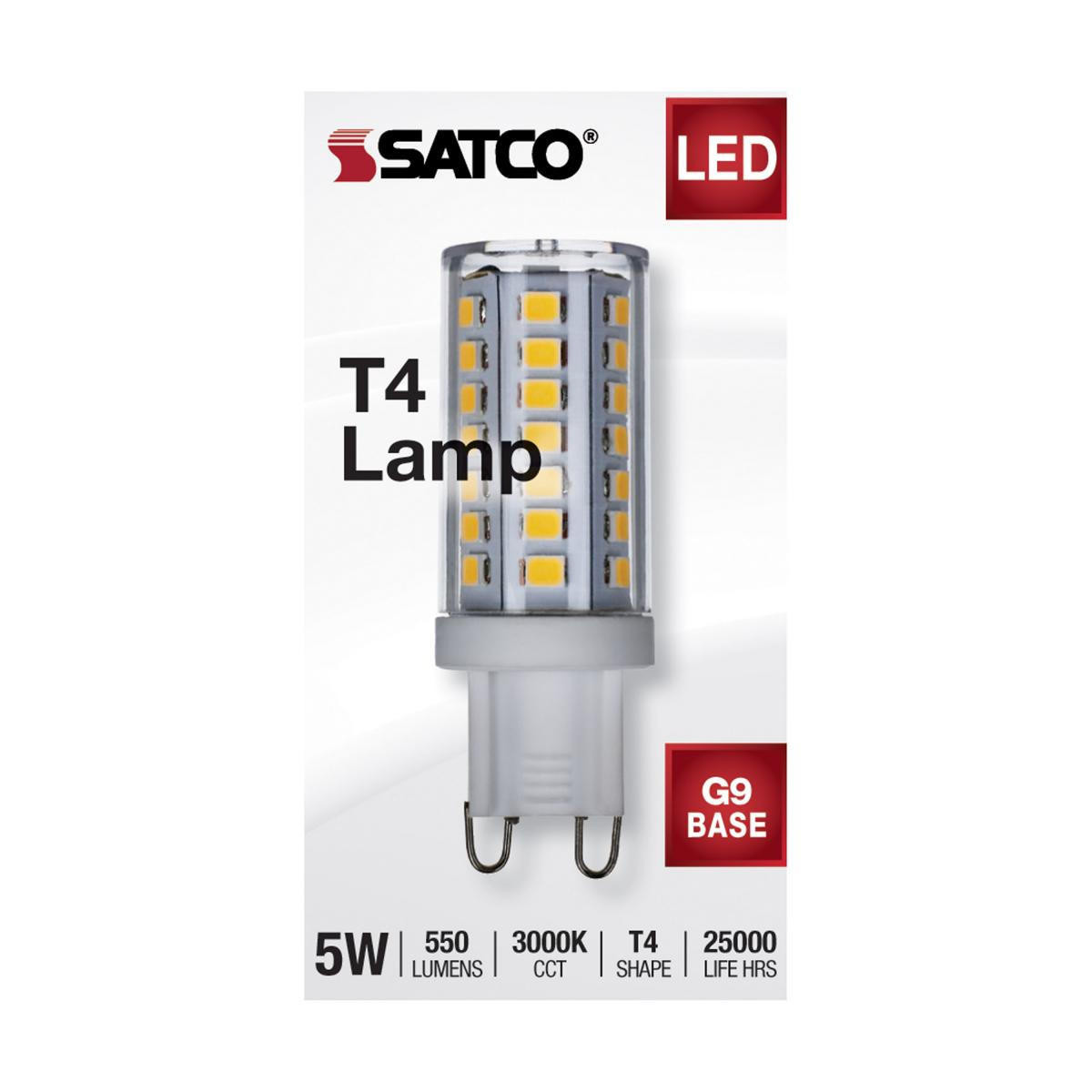 Satco S11234 | 5W LED JCD T4 Light Bulb | 3000K CCT