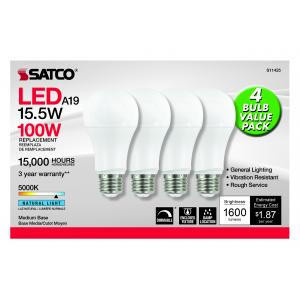 Satco S11425 | 14W LED A19 Light Bulb | 5000K CCT