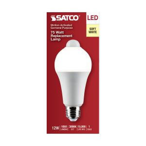 Satco S11445 | 12W LED A19 Light Bulb | 3000K CCT