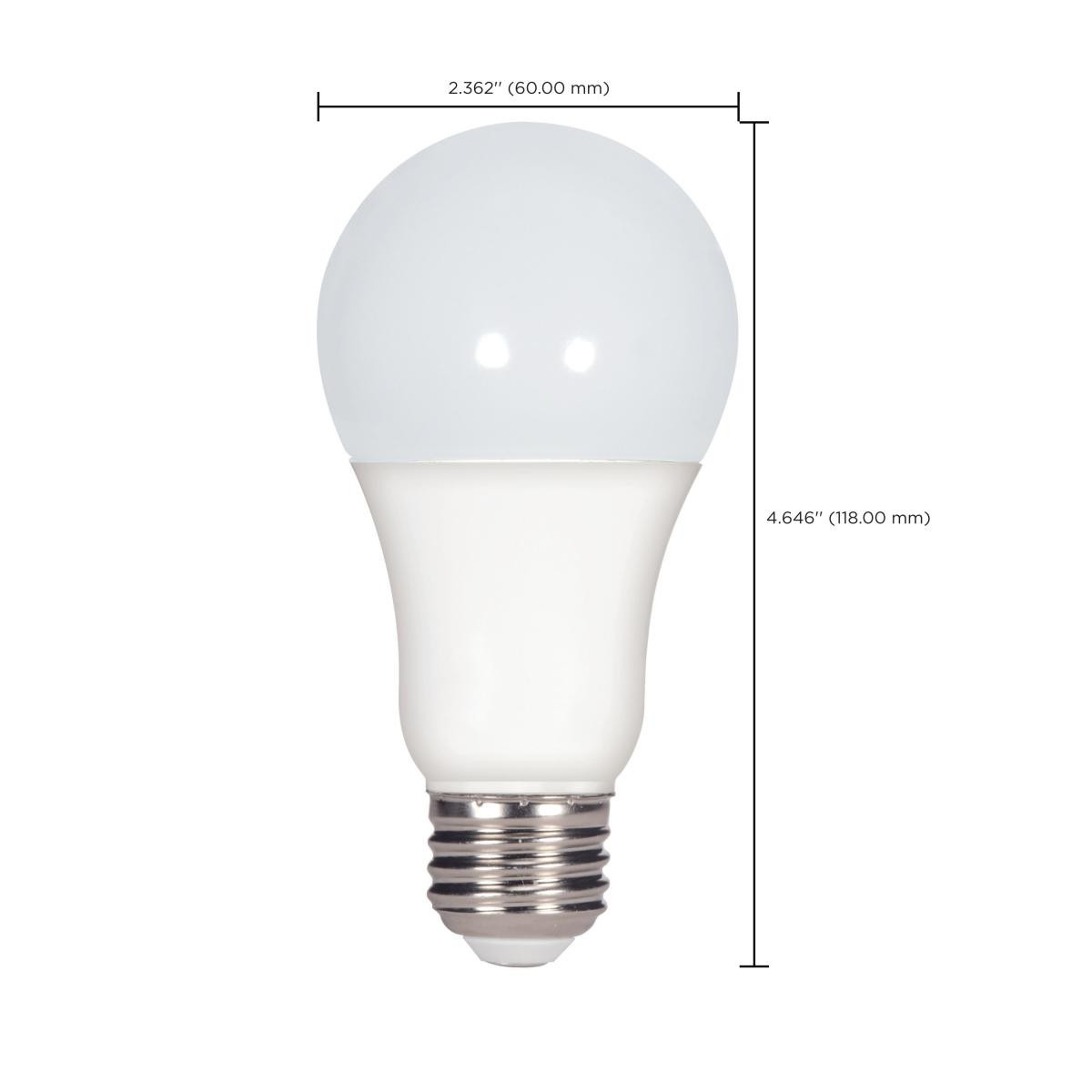 Satco S28790 | 15.5W A19 LED Bulb - 5000K Daylight - 4-Pack