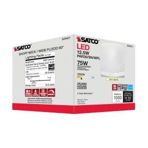 Satco S29421 | 12.5W LED PAR30SN Reflector Light Bulb | 3000K CCT