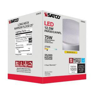 Satco S29425 | 12.5W LED PAR30LN Reflector Light Bulb | 2700K CCT
