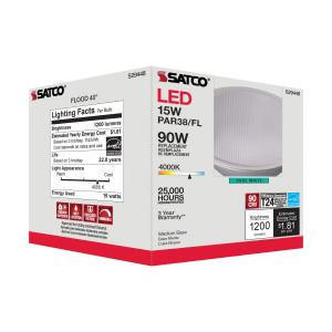 Satco S29447 | 15W LED PAR38 Reflector Light Bulb | 4000K CCT