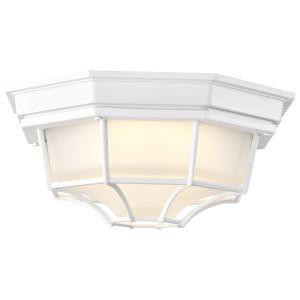 Satco 62-1399 White Ceiling Light with Frosted Glass