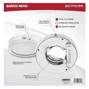 Satco 62-1710 White Flush-Mount Light