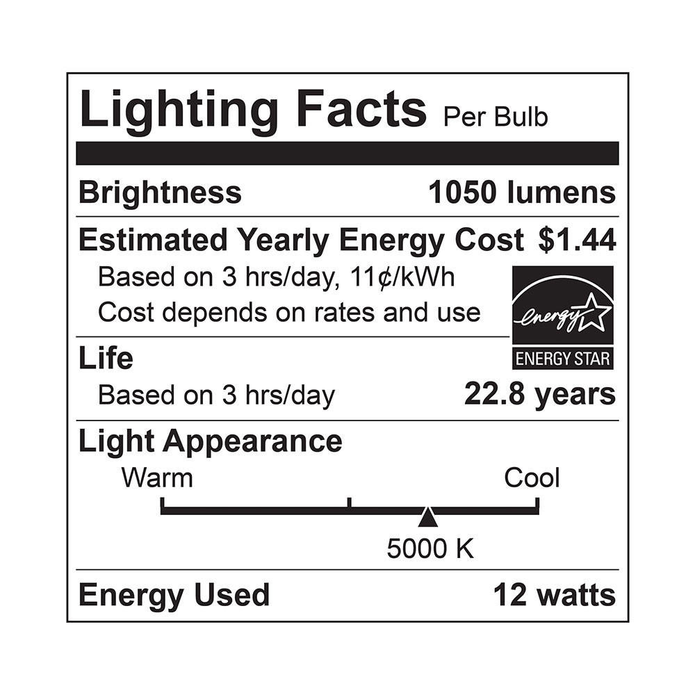 Euri EP38-12W5050cec-2 | 12W LED Light Bulb 5000K 2 Pack