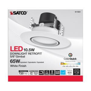 Satco S11824 | CCT Selectable LED Gimbal | Modern Adjustable Downlight