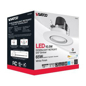 Satco S11824 | CCT Selectable LED Gimbal | Modern Adjustable Downlight