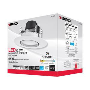 Satco S11824 | CCT Selectable LED Gimbal | Modern Adjustable Downlight