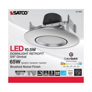 Satco S11858 LED Downlight | CCT Selectable Retrofit | Dimmable
