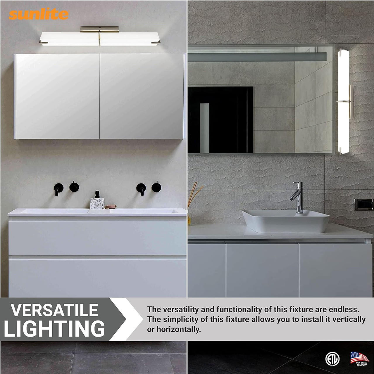 Sunlite 85094-SU 24" Brushed Nickel LED Vanity Bar