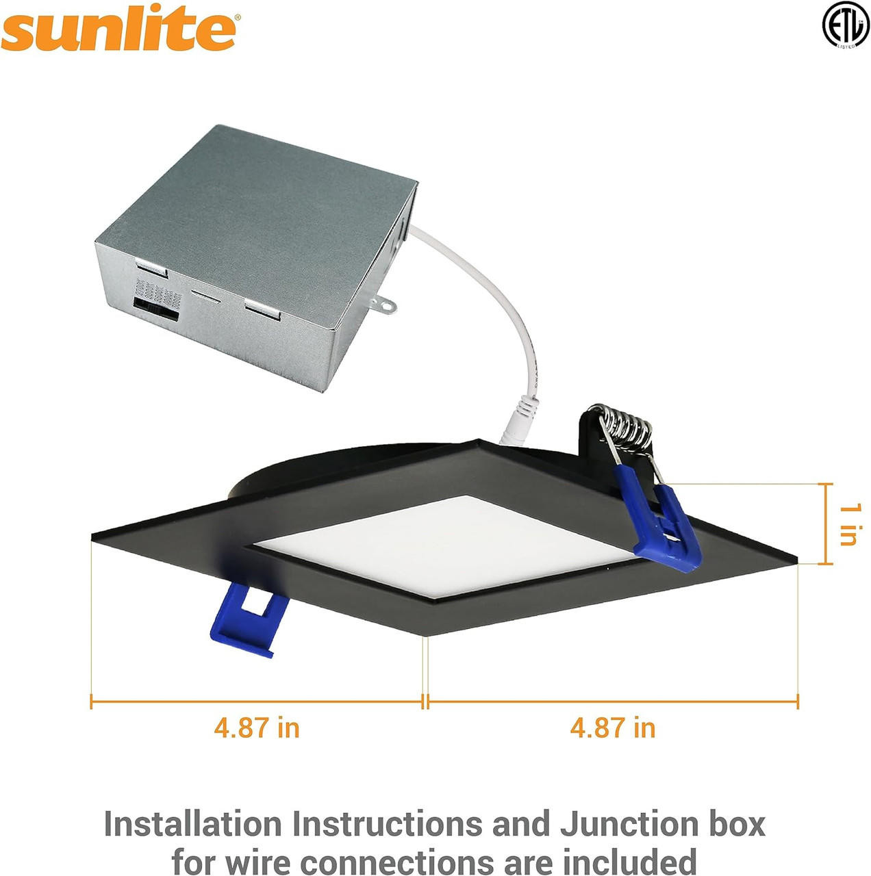 Sunlite 87805-SU 4" Slim LED Downlight | Wet Rated | Easy Install