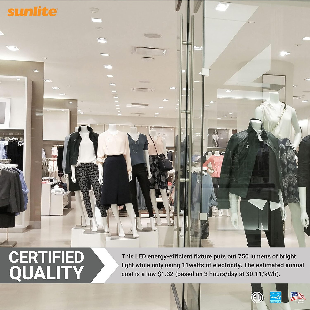 Sunlite 89200-SU Square Downlight | Energy-Efficient Retrofit