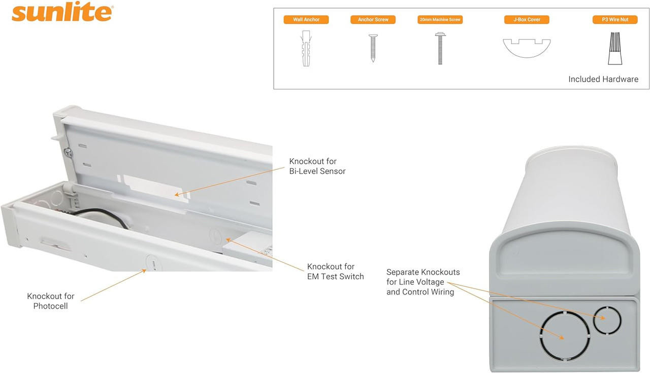 Sunlite 85623-SU | 2ft Emergency LED Strip Light Fixture