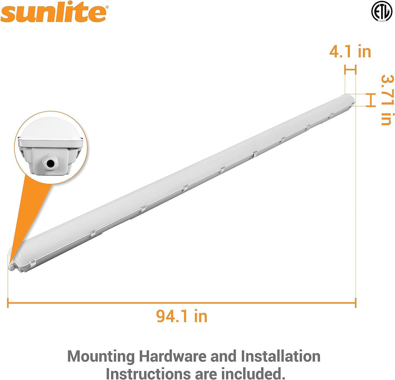 Sunlite 85261-SU | 8ft Vapor Proof Light Fixture