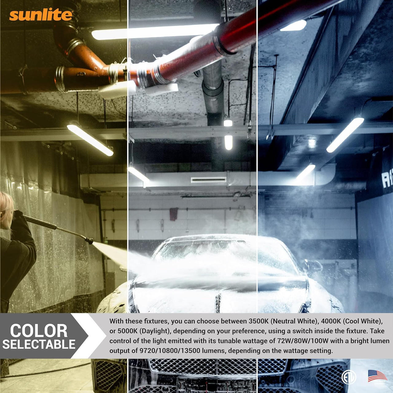Sunlite 85261-SU | 8ft Vapor Proof Light Fixture