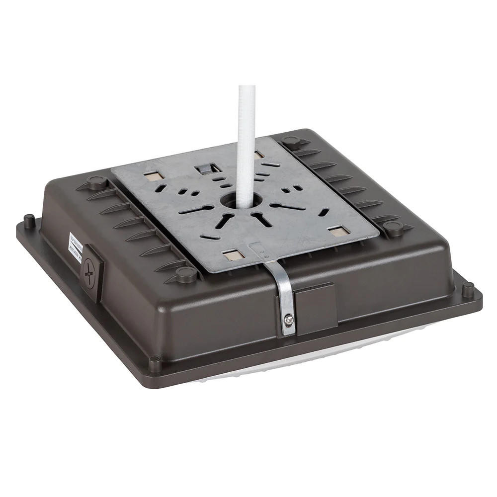 Commercial Bronze Slim Square Canopy Light Fixture