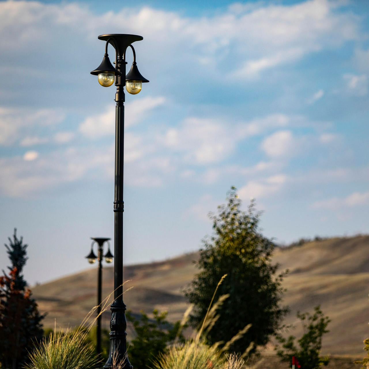 Gama Sonic 129F20 | Everest II Commercial Solar Double Lamps