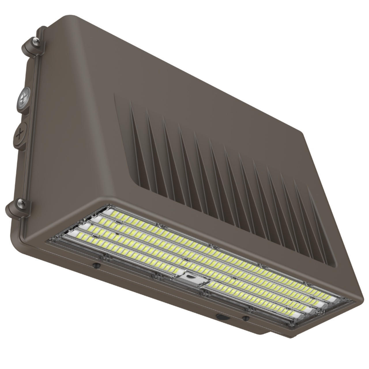 Bronze Large LED Wall Pack with Emergency Backup | Full Cutoff