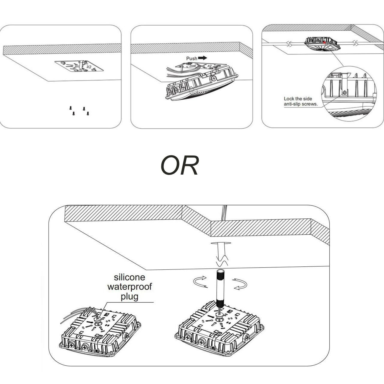 10" LED Canopy Light Fixture | Energy-efficient & Waterproof
