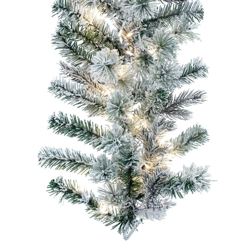 Vickerman K173615LED | 9ft Flocked Kiana Garland w/ Lights