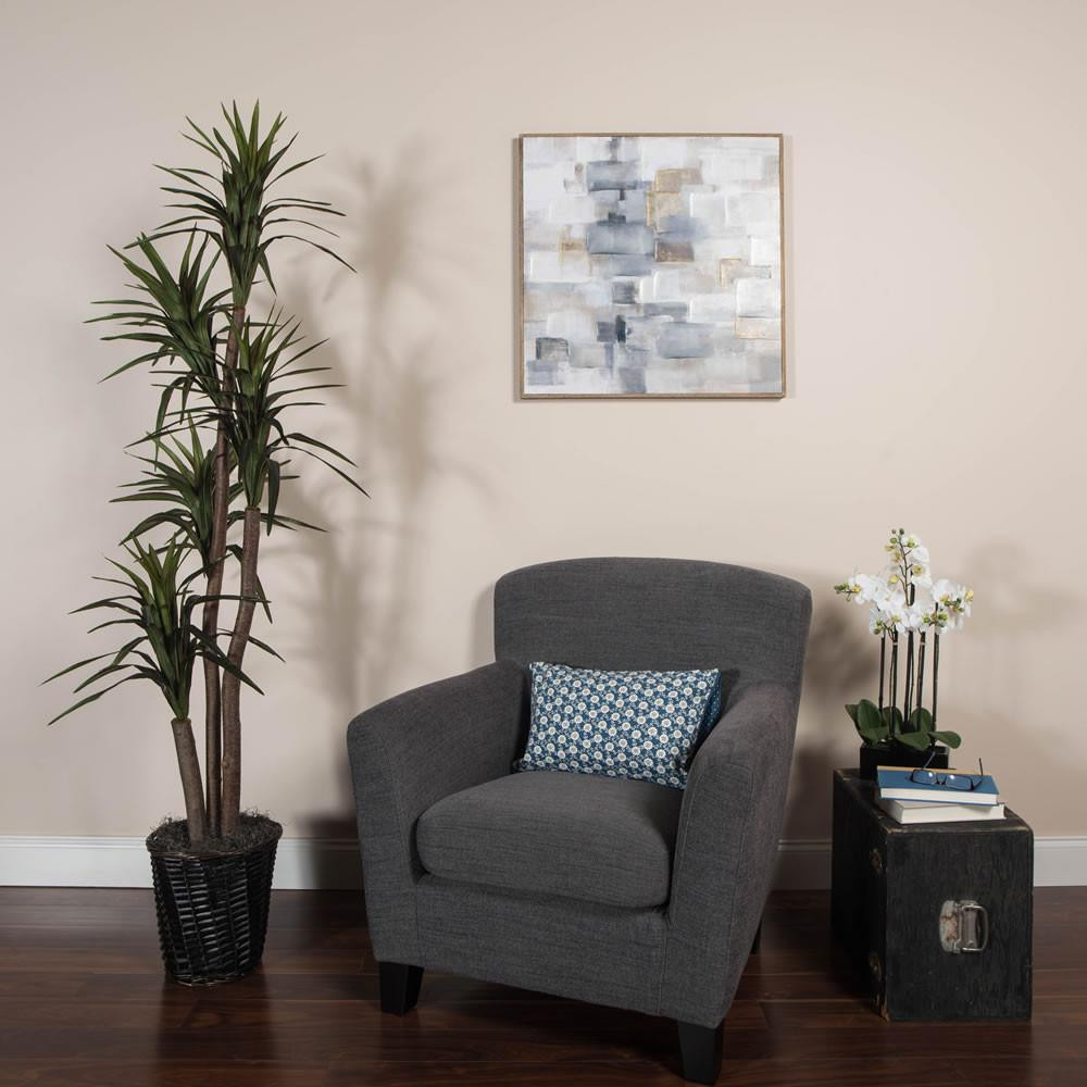 Vickerman TEX1160 | 6ft Marginata Executive Tree in Rattan Basket