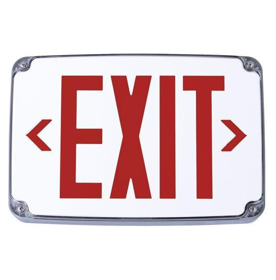 Halco 97108 | Red Wet Cold Location Emergency Exit Sign